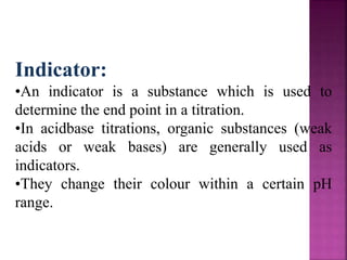 Acid base titrations and theory in acid base conepts | PPTX
