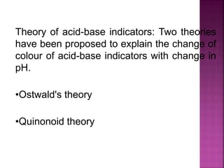 Acid base titrations and theory in acid base conepts | PPTX