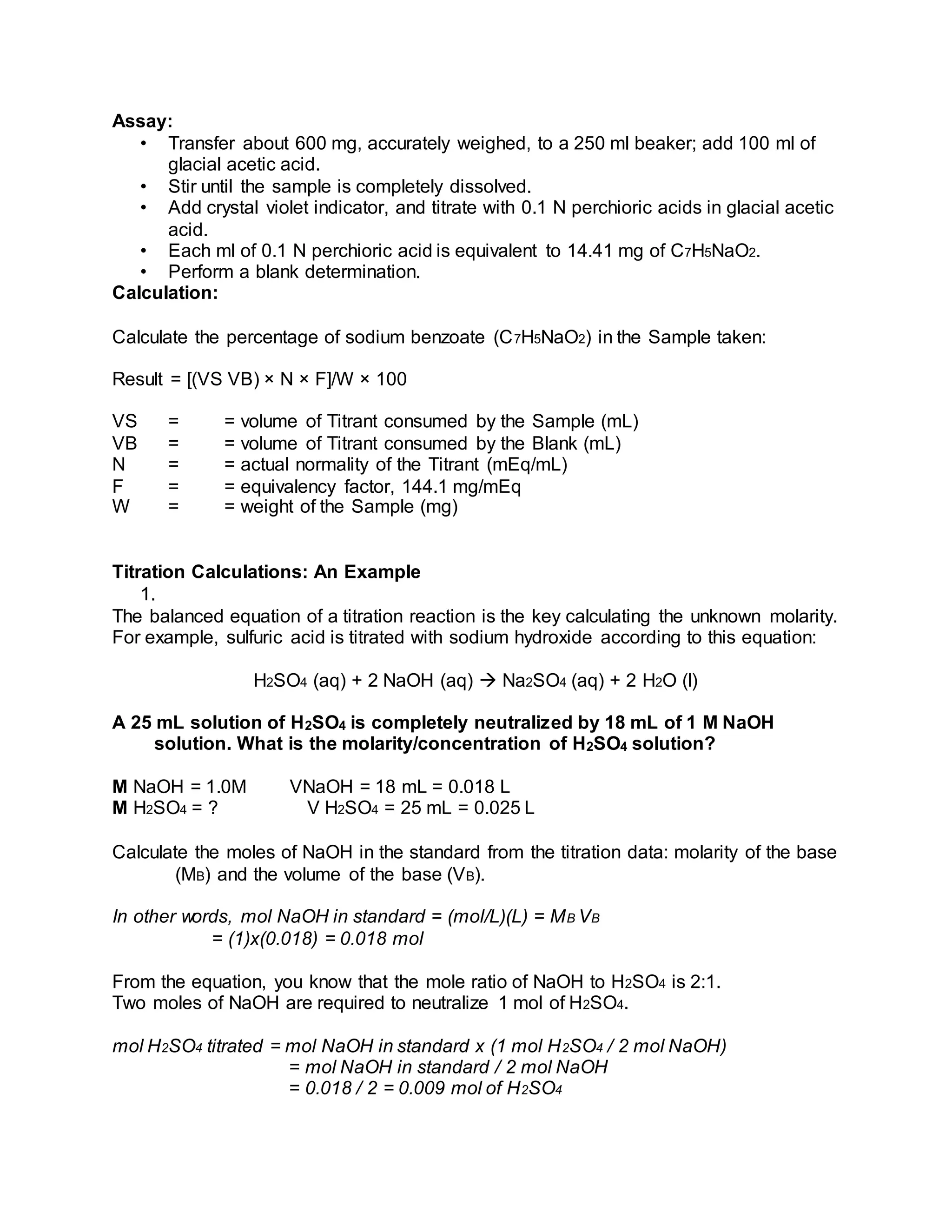 Acid base titrations & nat unit 2 pa | DOCX