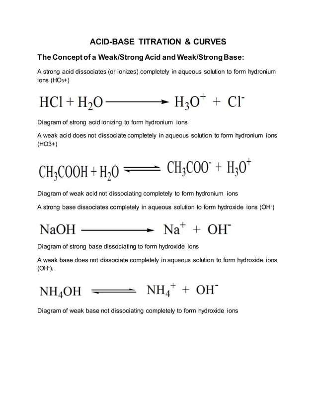 Acid base titrations & nat unit 2 pa | DOCX | Chemistry | Science