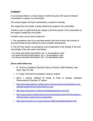 Acid base titrations & nat unit 2 pa | DOCX