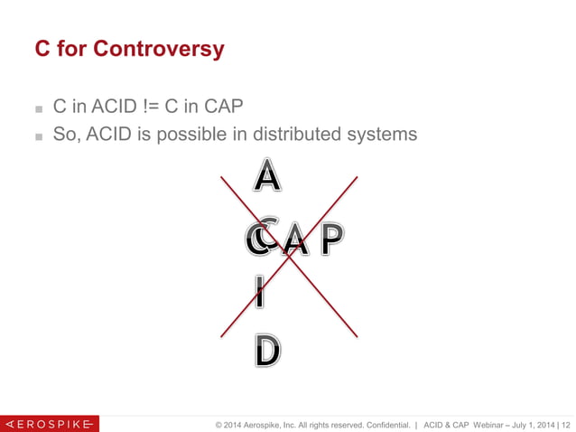 ACID & CAP: Clearing CAP Confusion and Why C In CAP ≠ C in ACID | PPTX