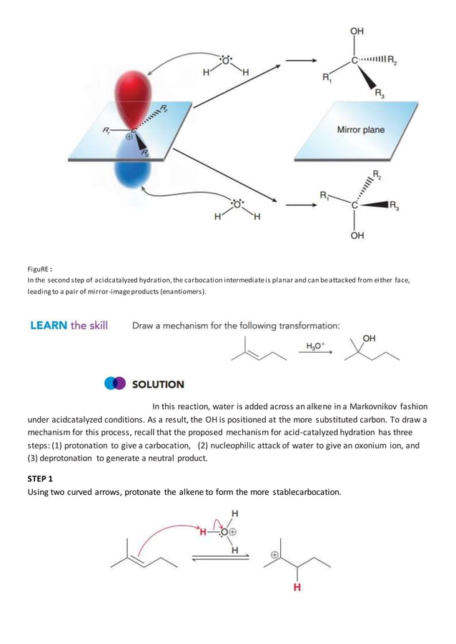 Acid catalyzed hydration | DOCX | Chemistry | Science