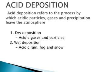 Acid deposition_by Rajkumar | PPT