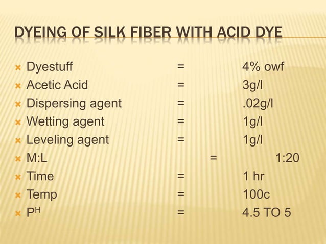 Acid dye presentation | PPTX