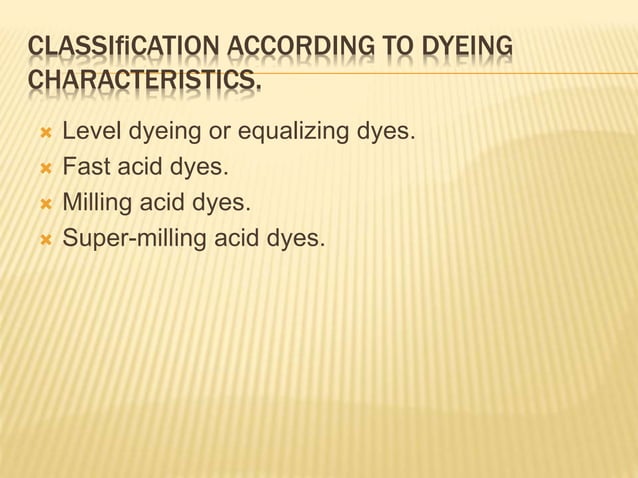 Acid dye presentation | PPTX