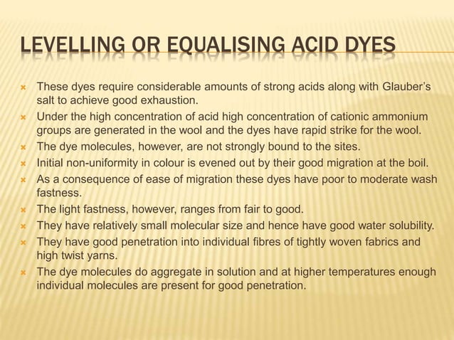 Acid dye presentation | PPTX
