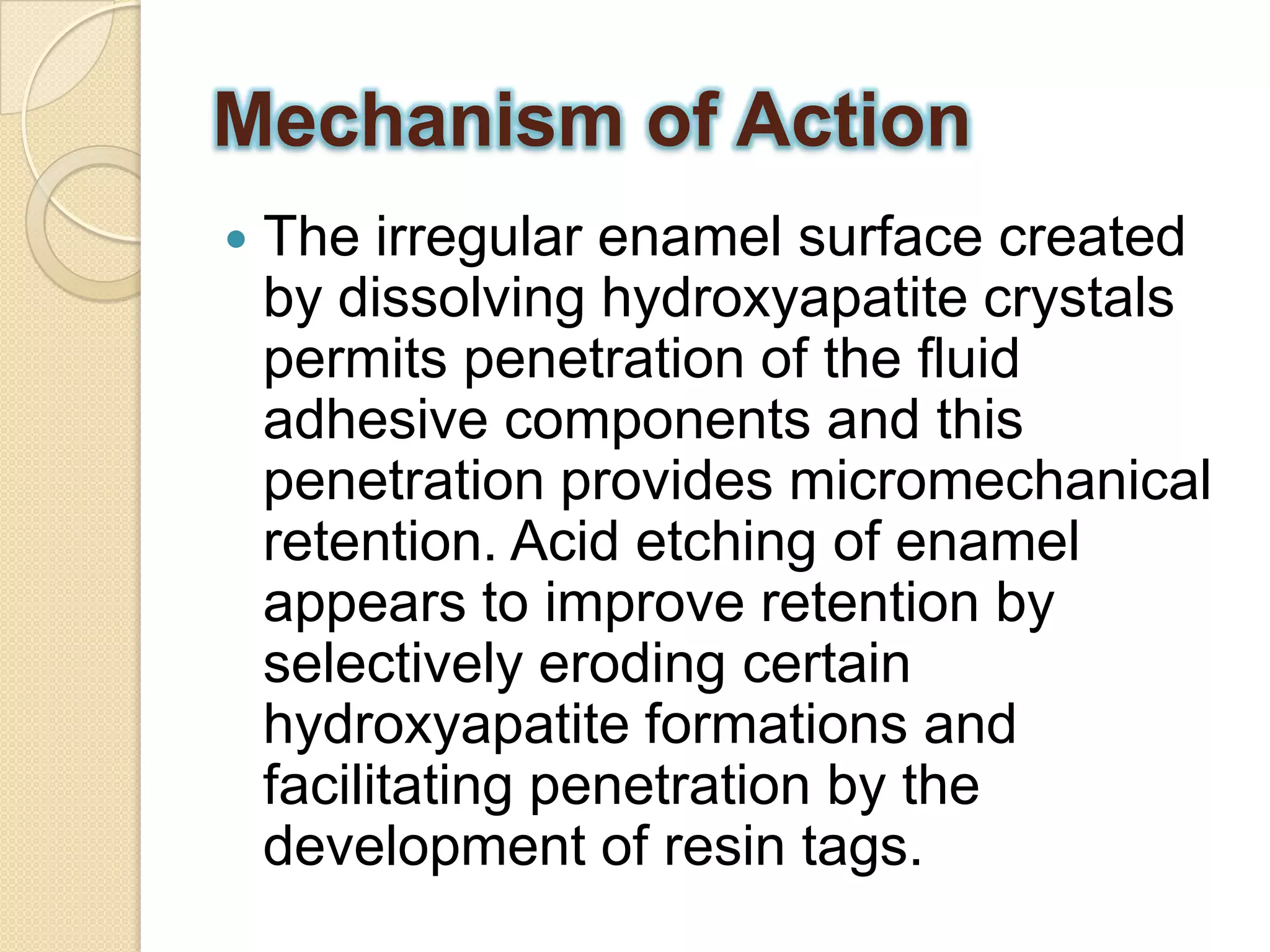 Acid Etching of Enamel and Bond Strength | PPTX