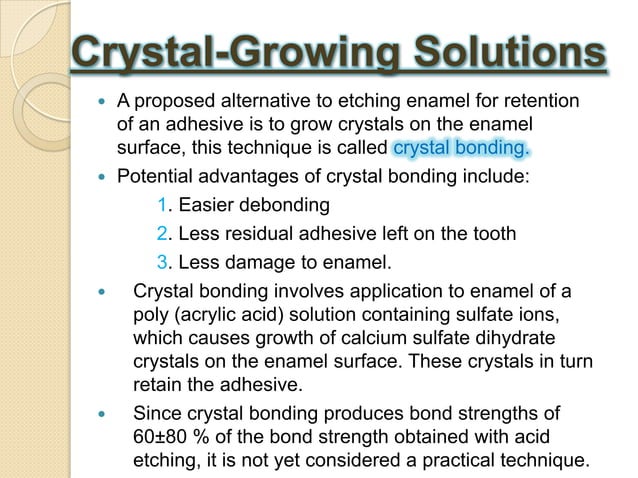 Acid Etching of Enamel and Bond Strength | PPTX