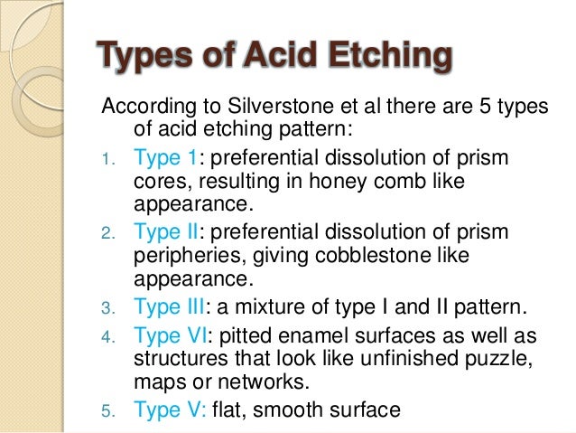 Acid Etching of Enamel and Bond Strength