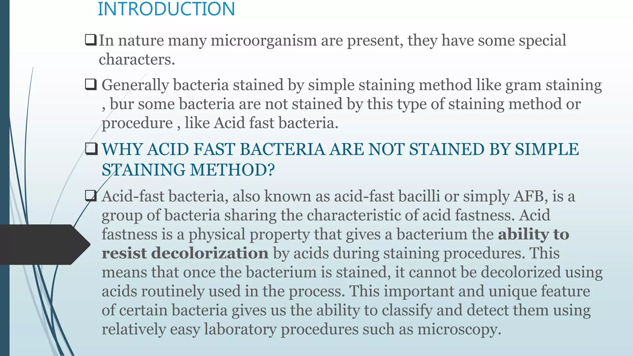 Acid fast bacteria and acid fast staining | PPTX
