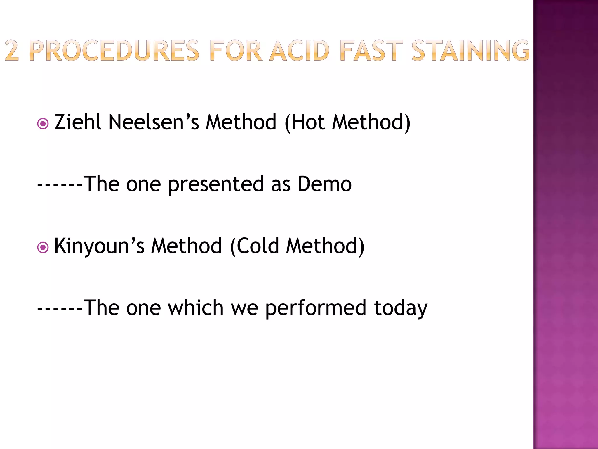 Acid Fast Staining | PPTX