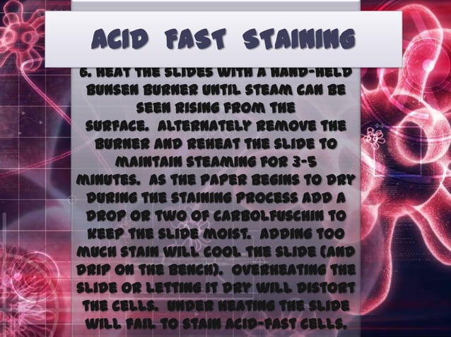 Acid fast staining, A PRESENTATION FOR BIOTECHNIC AND BIOTECHNOLOGY ...