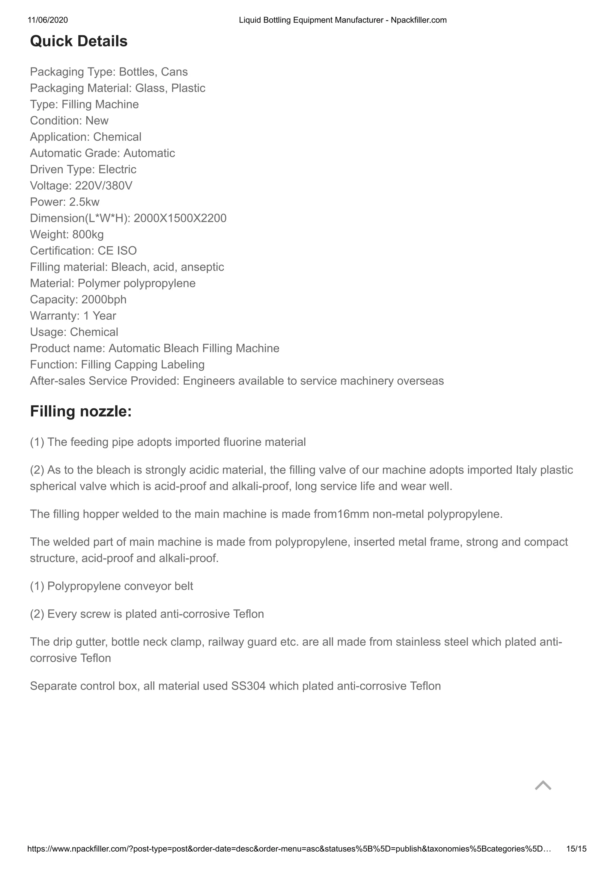Acid filling line acid filling machine acid filler | PDF