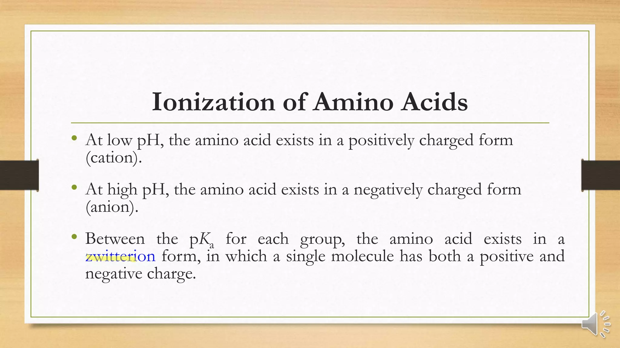 Acidic properties of amino acid By Abdul Qadeer | PPTX