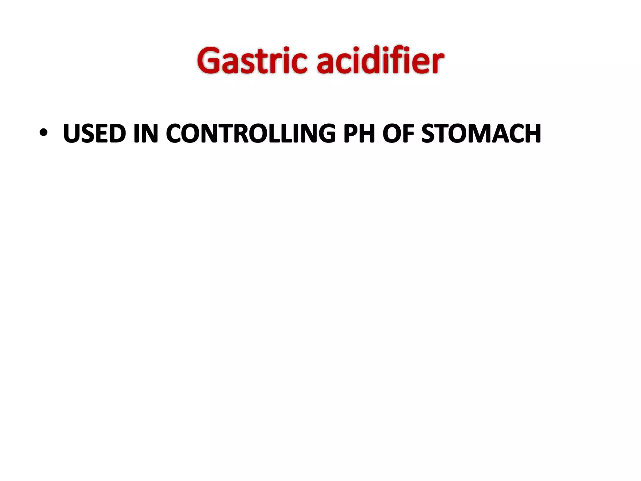 Acidifiers | PPTX | Chemistry | Science