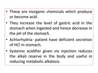 Acidifiers | PPTX | Chemistry | Science