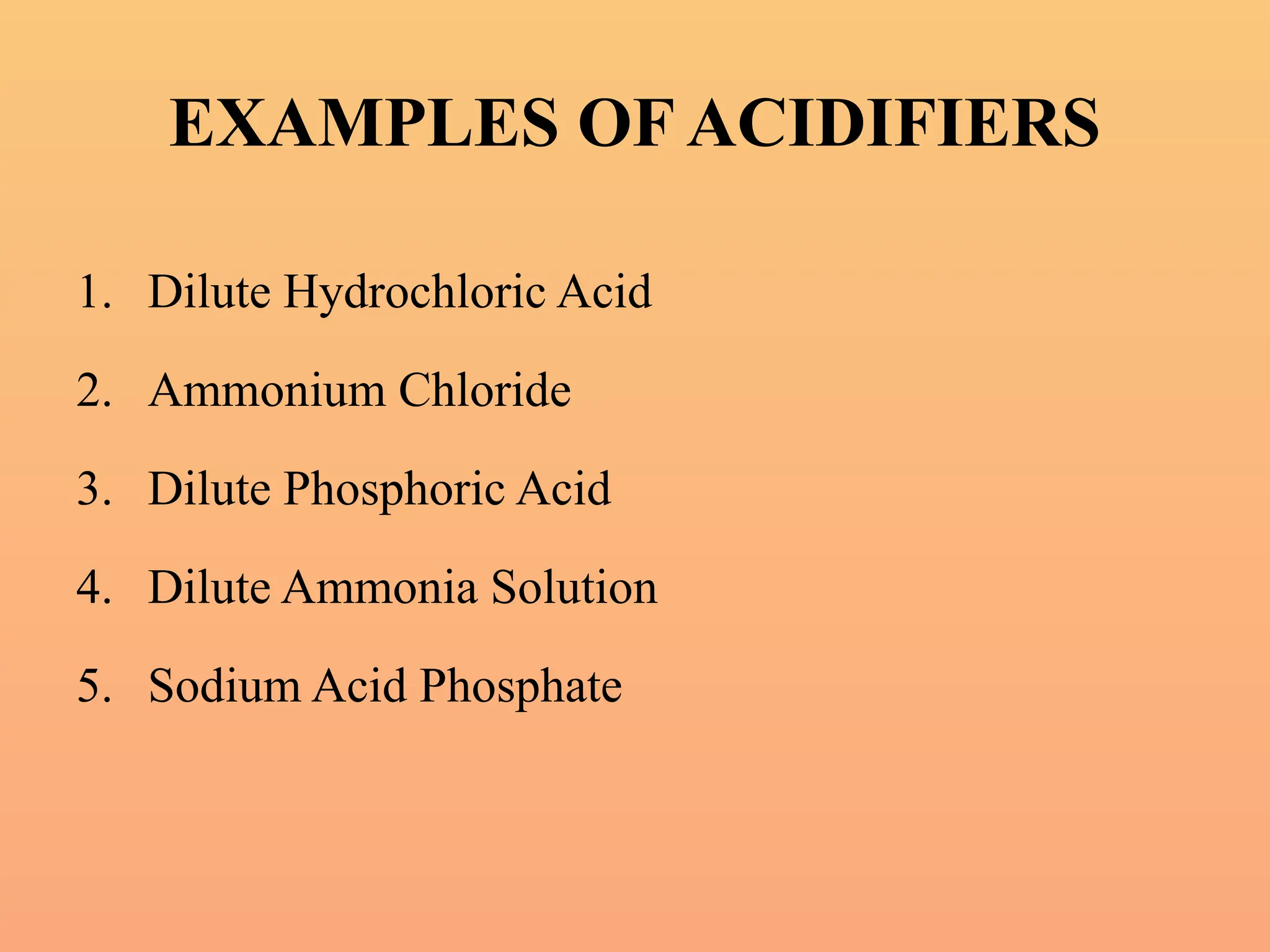 Acidifiers - First Year Pharm D Pharmaceutical Inorganic Chemistry | PPTX