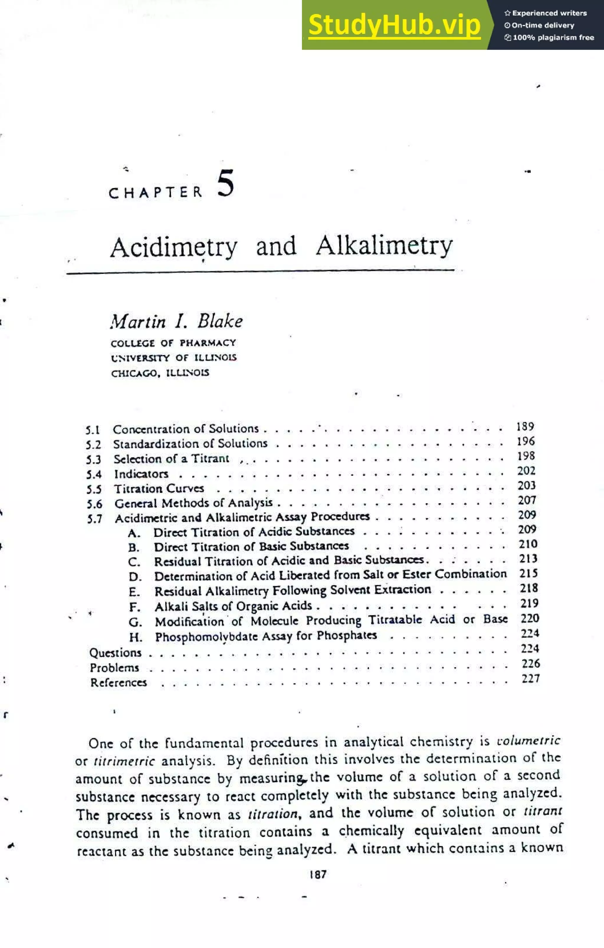 Acidimetry And Alkalimetry | PDF