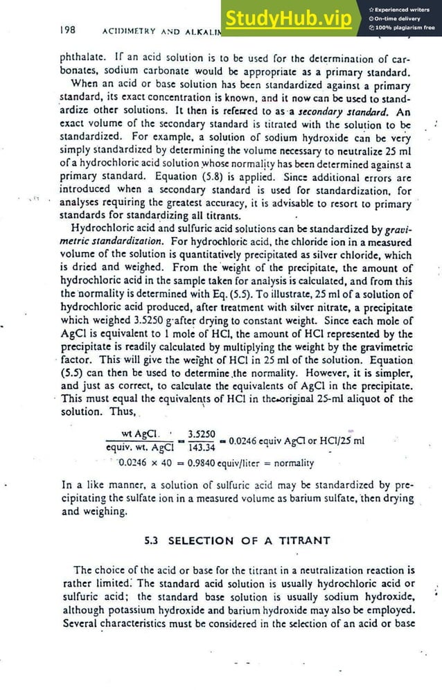 Acidimetry And Alkalimetry | PDF
