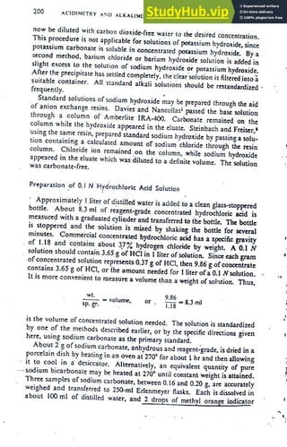 Acidimetry And Alkalimetry | PDF