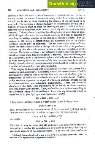 Acidimetry And Alkalimetry | PDF