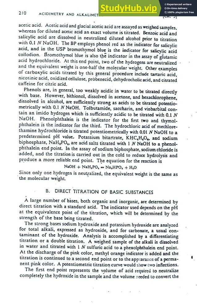 Acidimetry And Alkalimetry | PDF