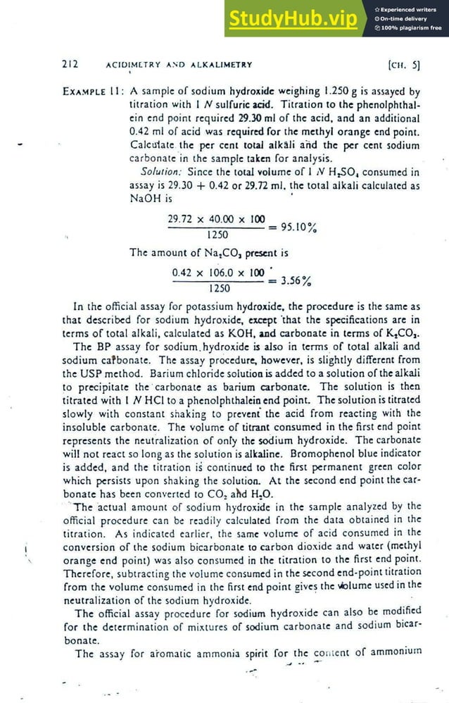 Acidimetry And Alkalimetry | PDF