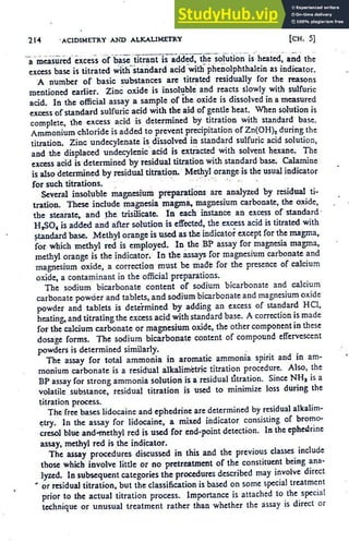 Acidimetry And Alkalimetry | PDF