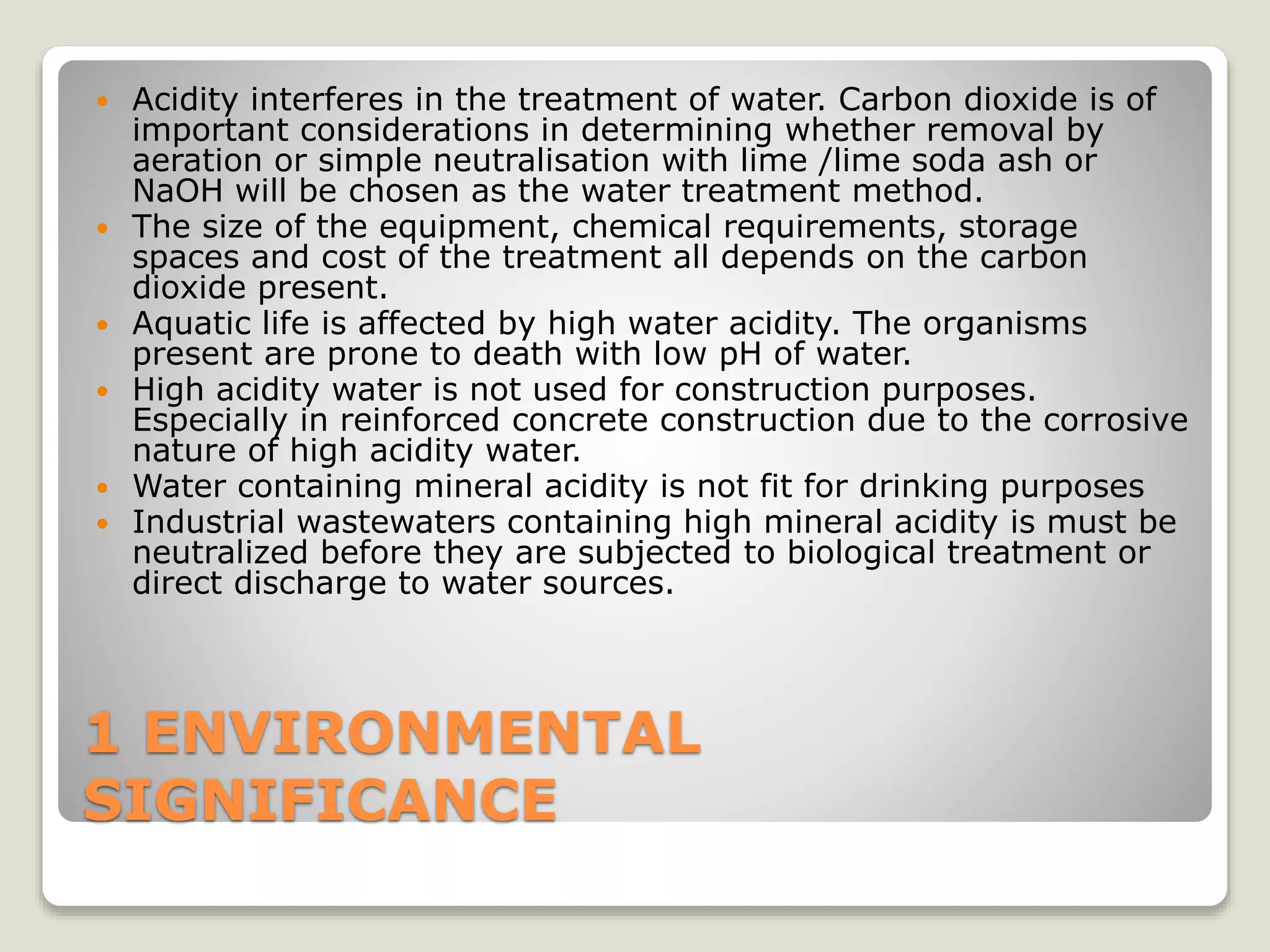 Acidity in Water | PPTX