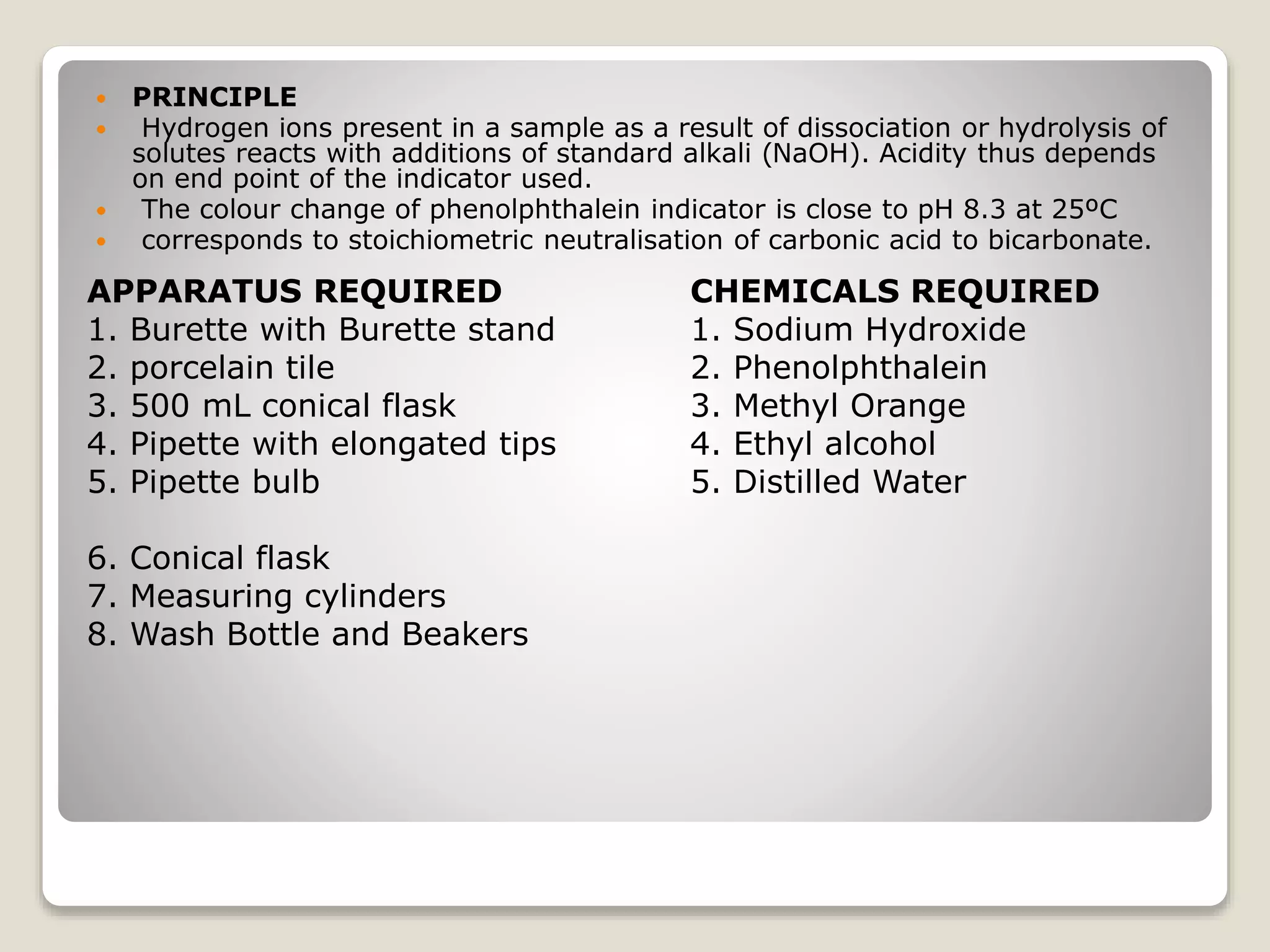 Acidity in Water | PPTX