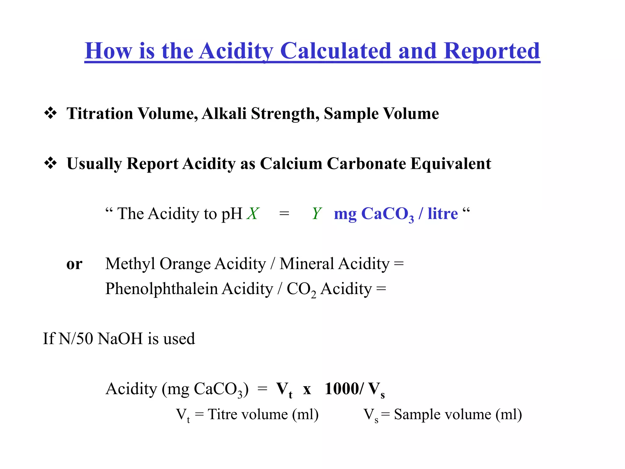 acidityalkalinity of water sample | PPT