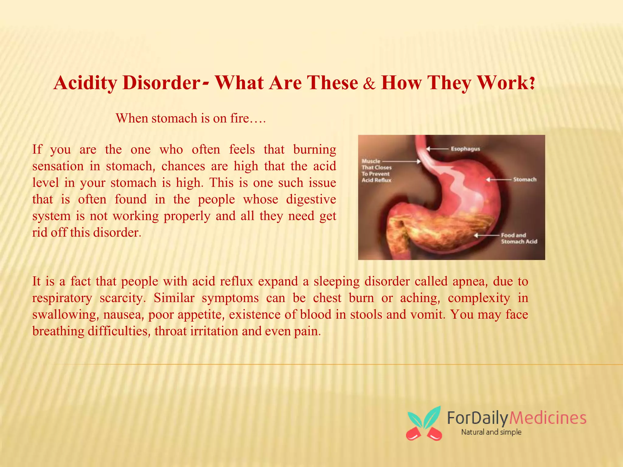 Do You Know About Acidity Disorder ? | PPTX
