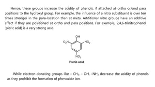 Acidity of phenols | PPTX