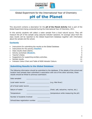 Acidity—PH of the planet | PDF