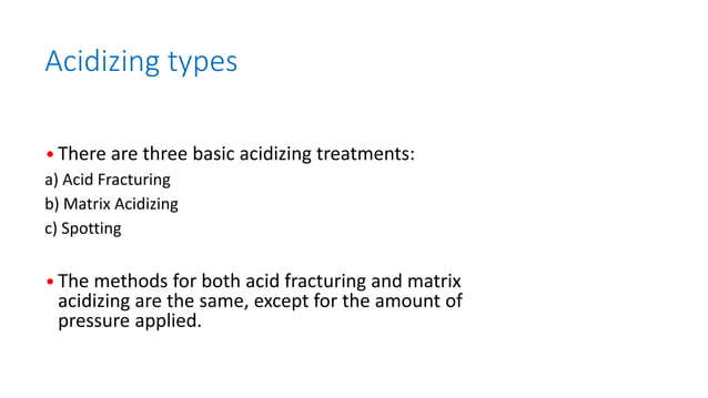 Acidizing | PPTX | Chemistry | Science