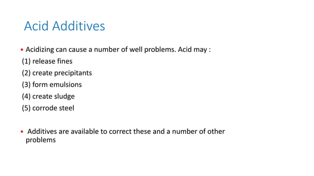 Acidizing | PPTX | Chemistry | Science