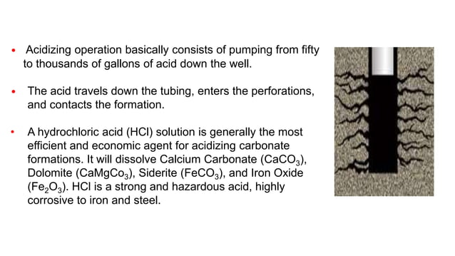 Acidizing | PPTX | Chemistry | Science