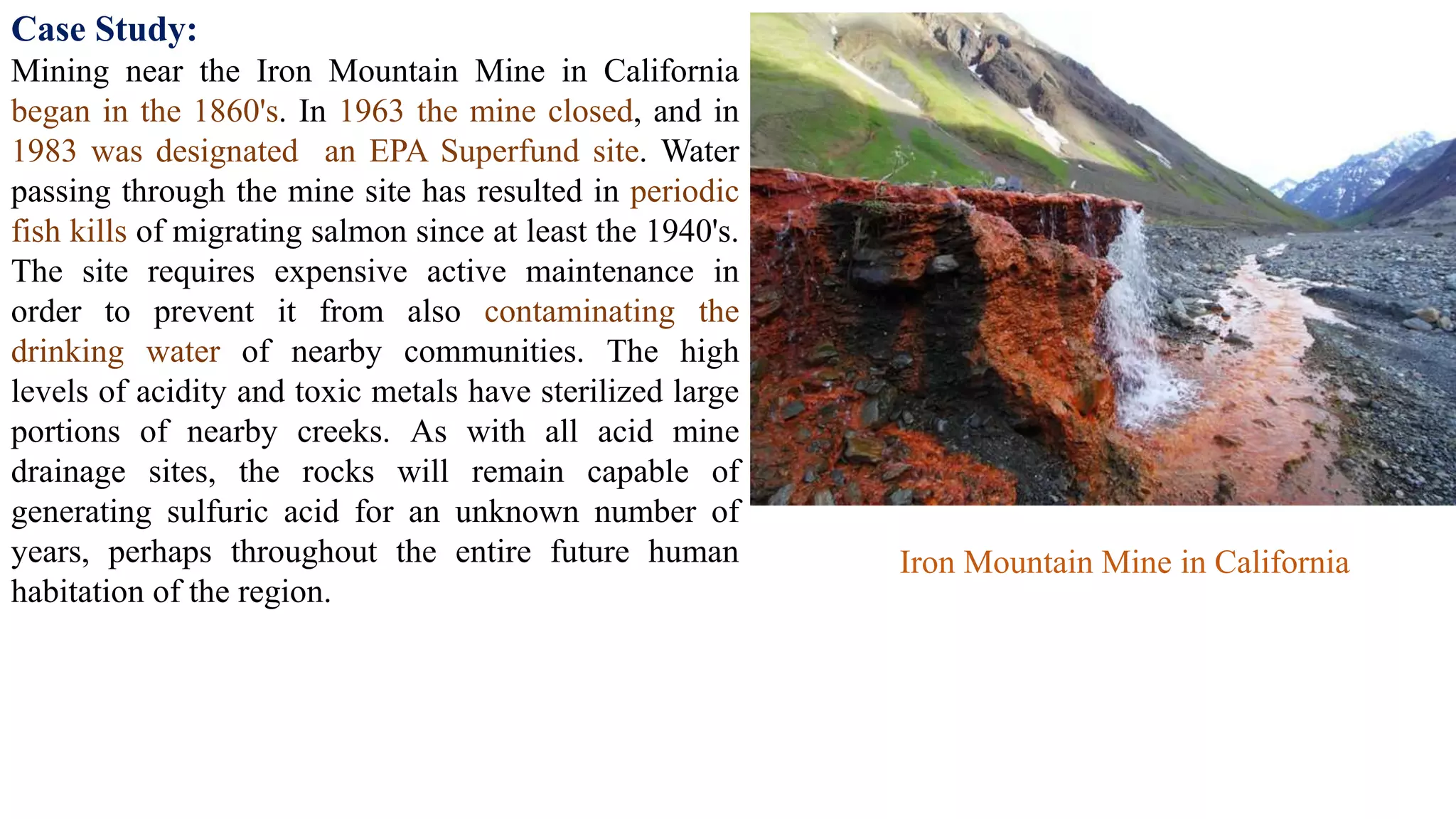 Acid mine drainage | PPTX