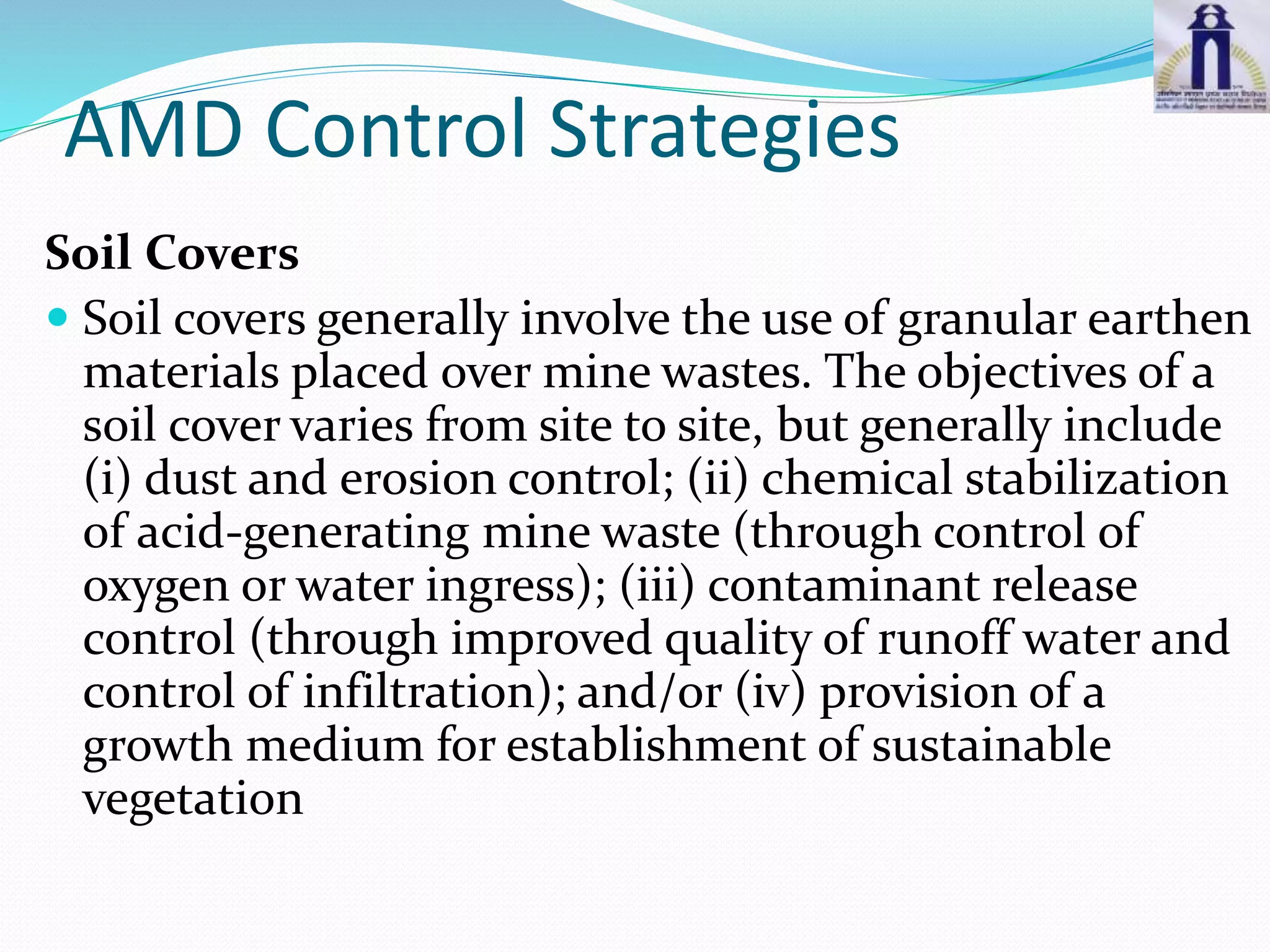 Acid Mine drainage occurrence and its remediation | PPTX