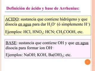 Aìcido base, quimica basica | PPT