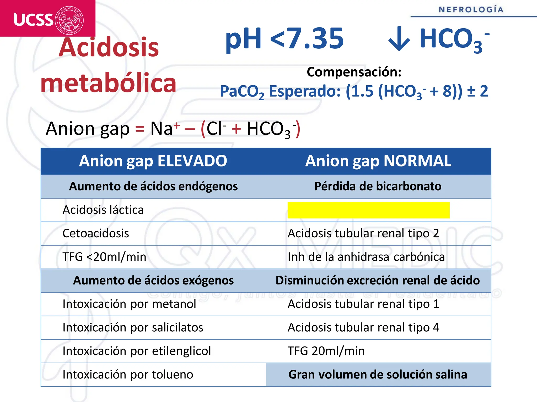 RESUMEN DEL TEMA ACIDO - BASE FISIOPATOLOGIA | PPT