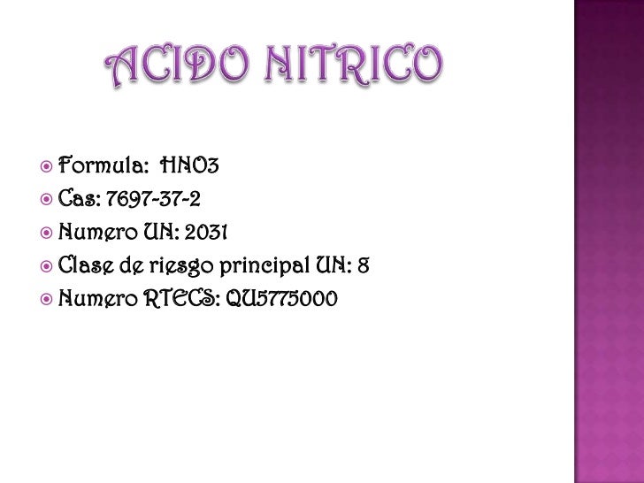 Acido nítrico diapositivas