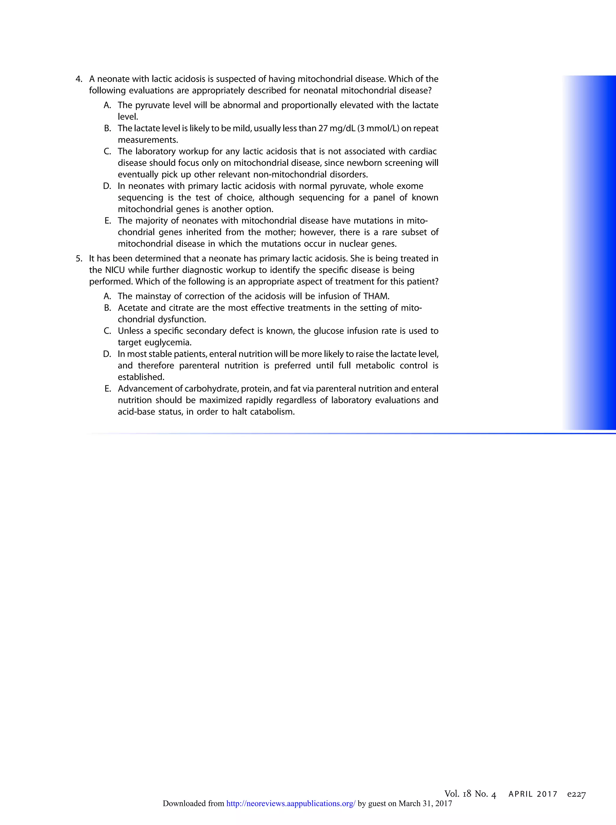Acidosis láctica neonatal | PDF