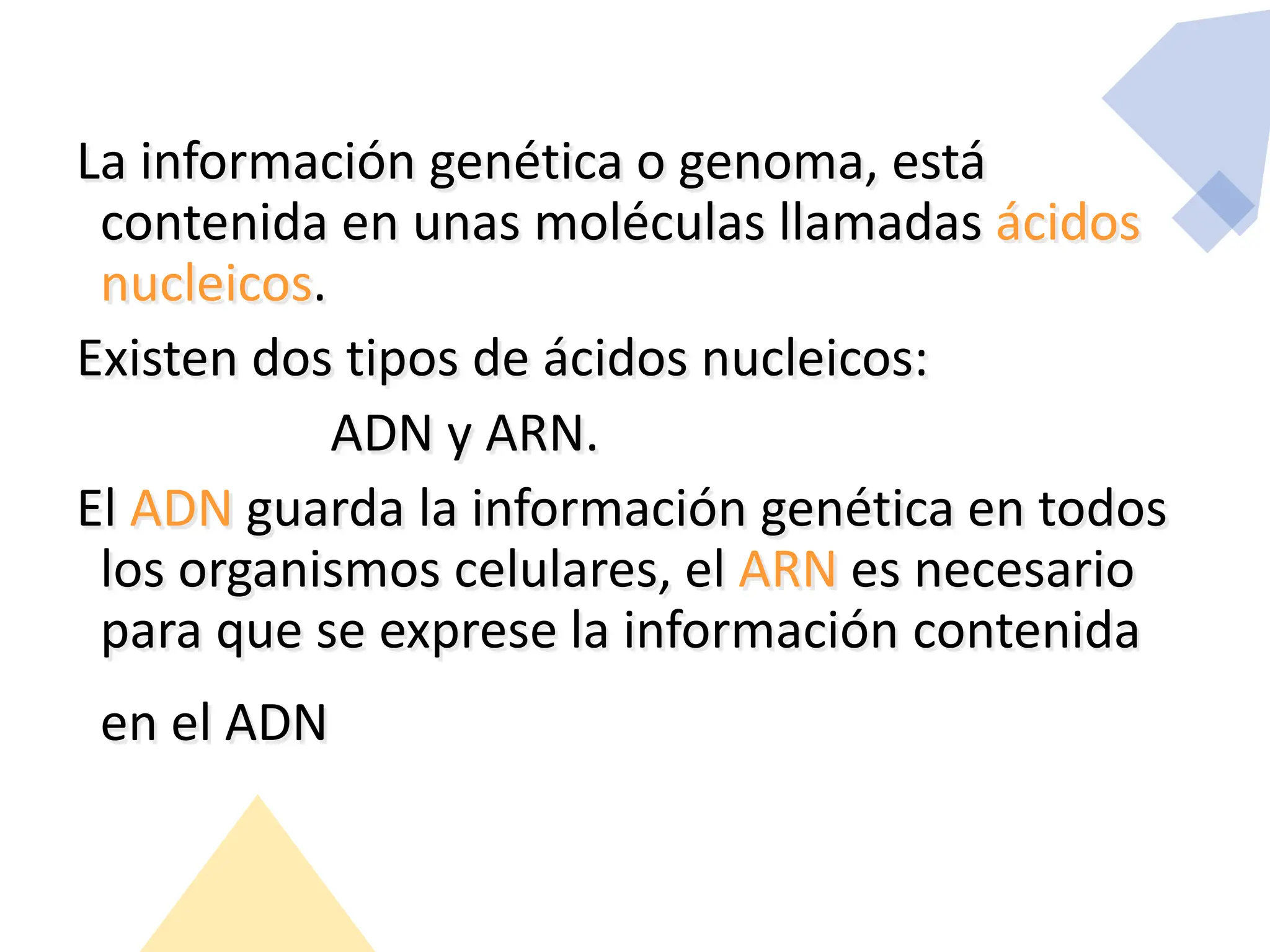Acidos nucleicos presentacion ADN Y ARN.ppt