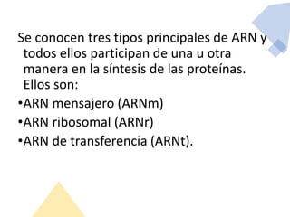Acidos nucleicos presentacion ADN Y ARN.ppt