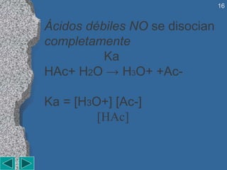 Presentación sobre ácidos y bases - Química | PPT