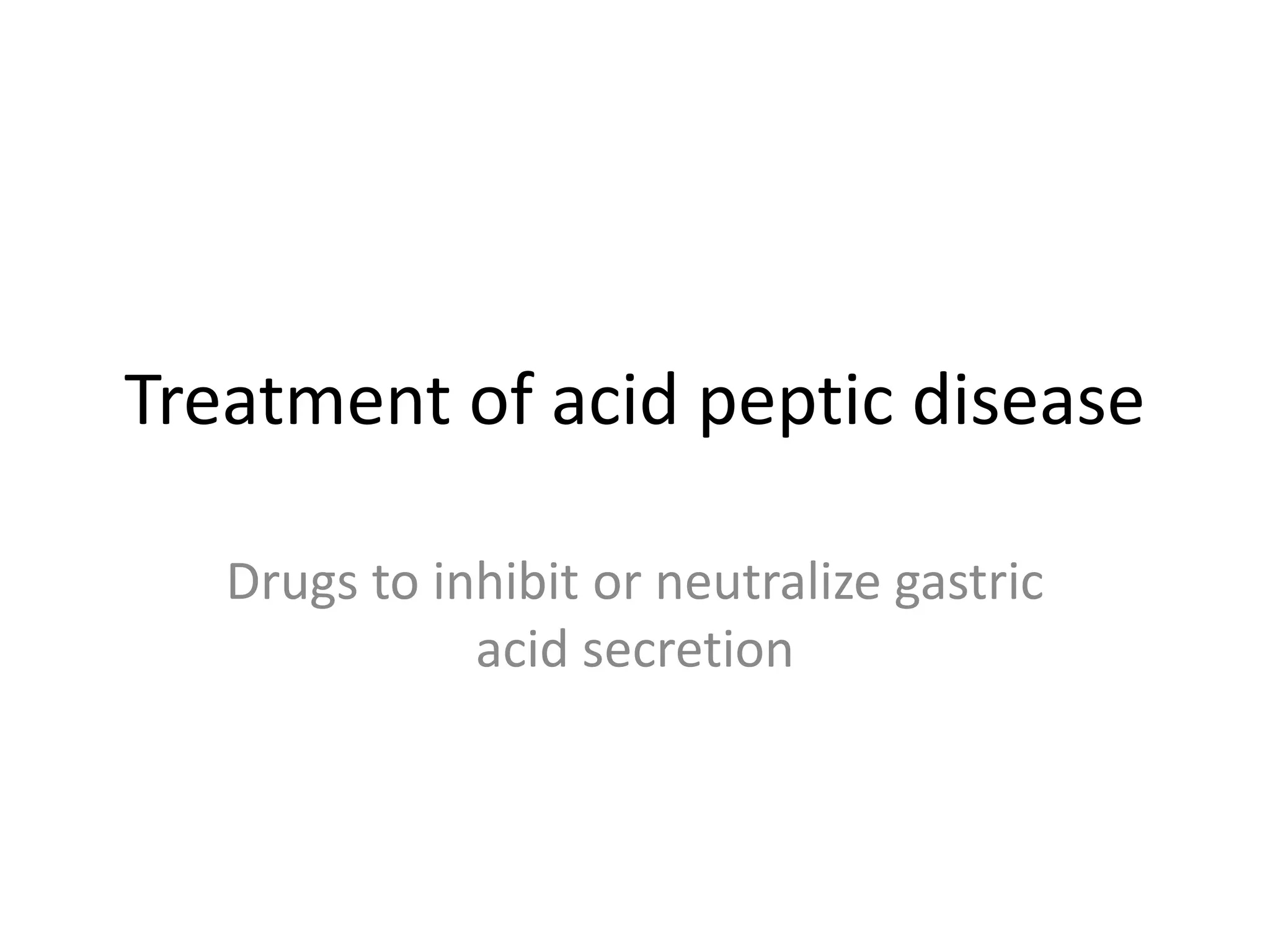 Acid peptic disease ppt pharmacology Git Disorders | PPTX