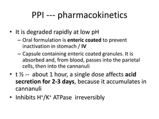 Acid peptic disease ppt pharmacology Git Disorders | PPTX