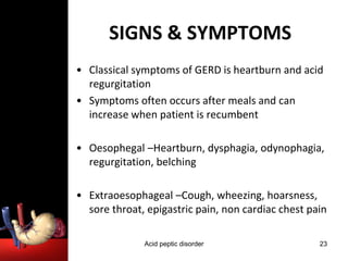 ACID PEPTIC DISORDER and its management according to ayurveda | PPT